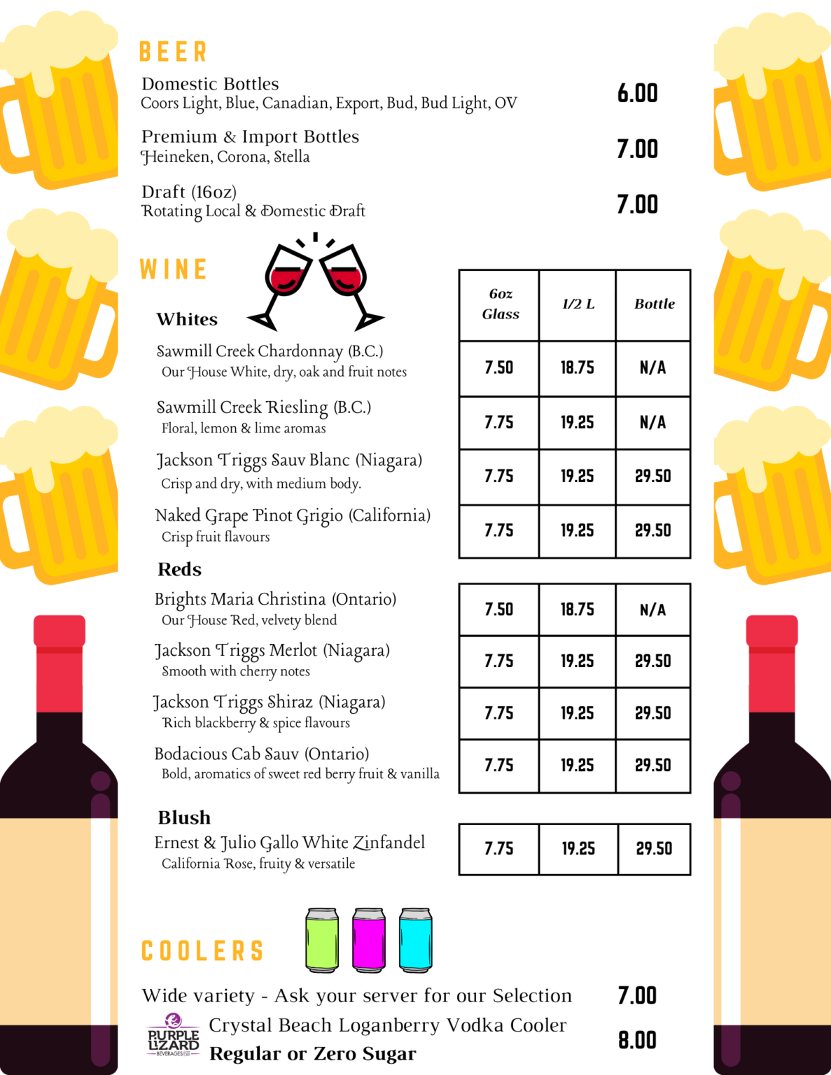 Menu - greenacresrestaurant.ca